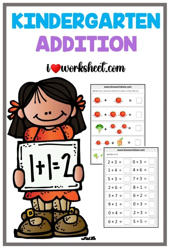 Free Printable Picture Addition Worksheets For Kindergarten Free